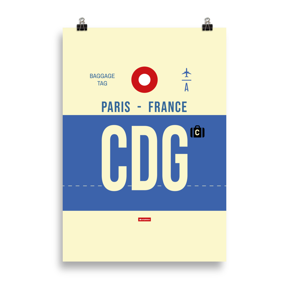 CDG - Paris Premium Poster – Cockpitstore