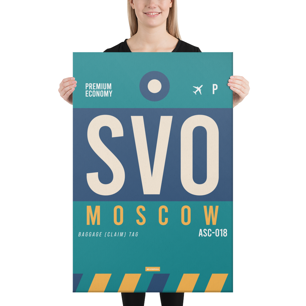 Leinwanddruck - SVO - Moscow Flughafen Code – Cockpitstore