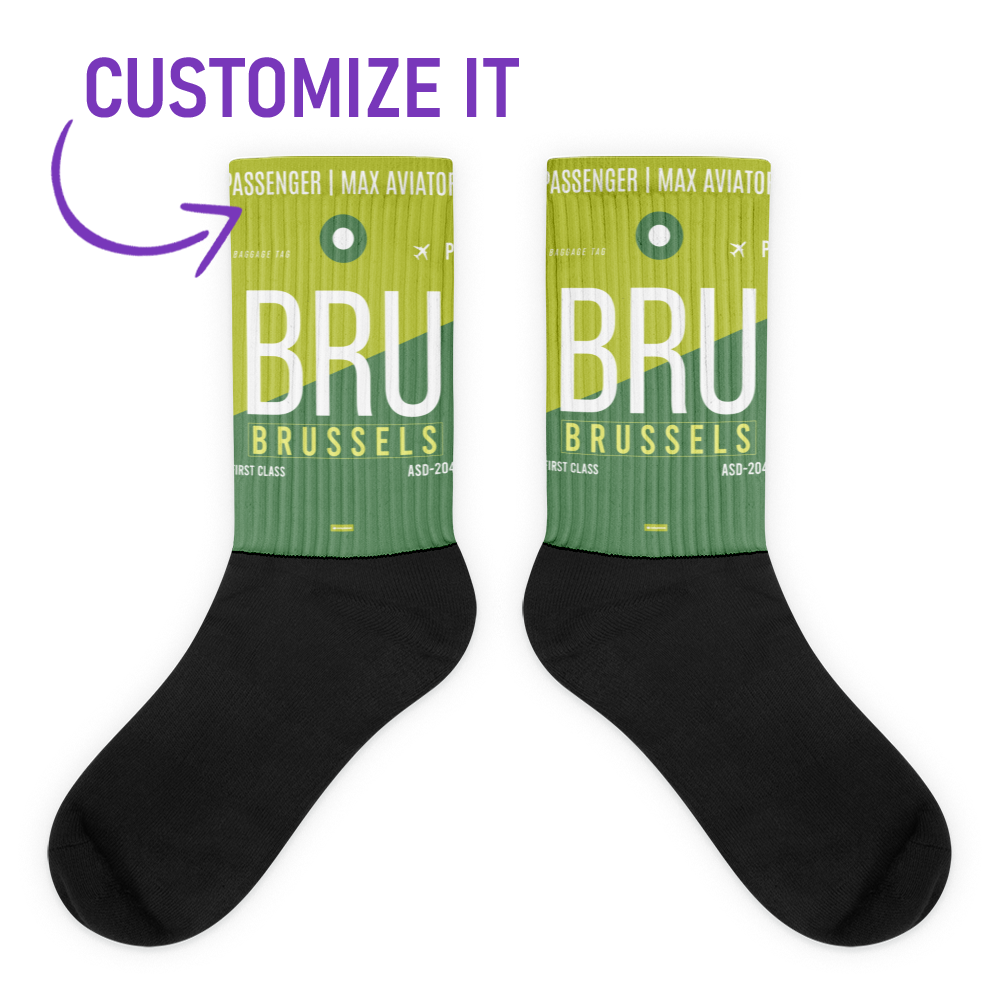 BRU - Brussels Socken Flughafencode – Cockpitstore