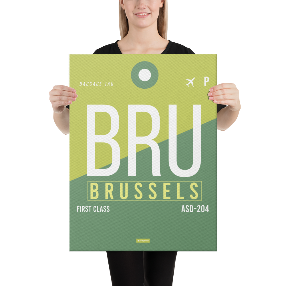 Leinwanddruck - BRU - Brussels Flughafen Code – Cockpitstore