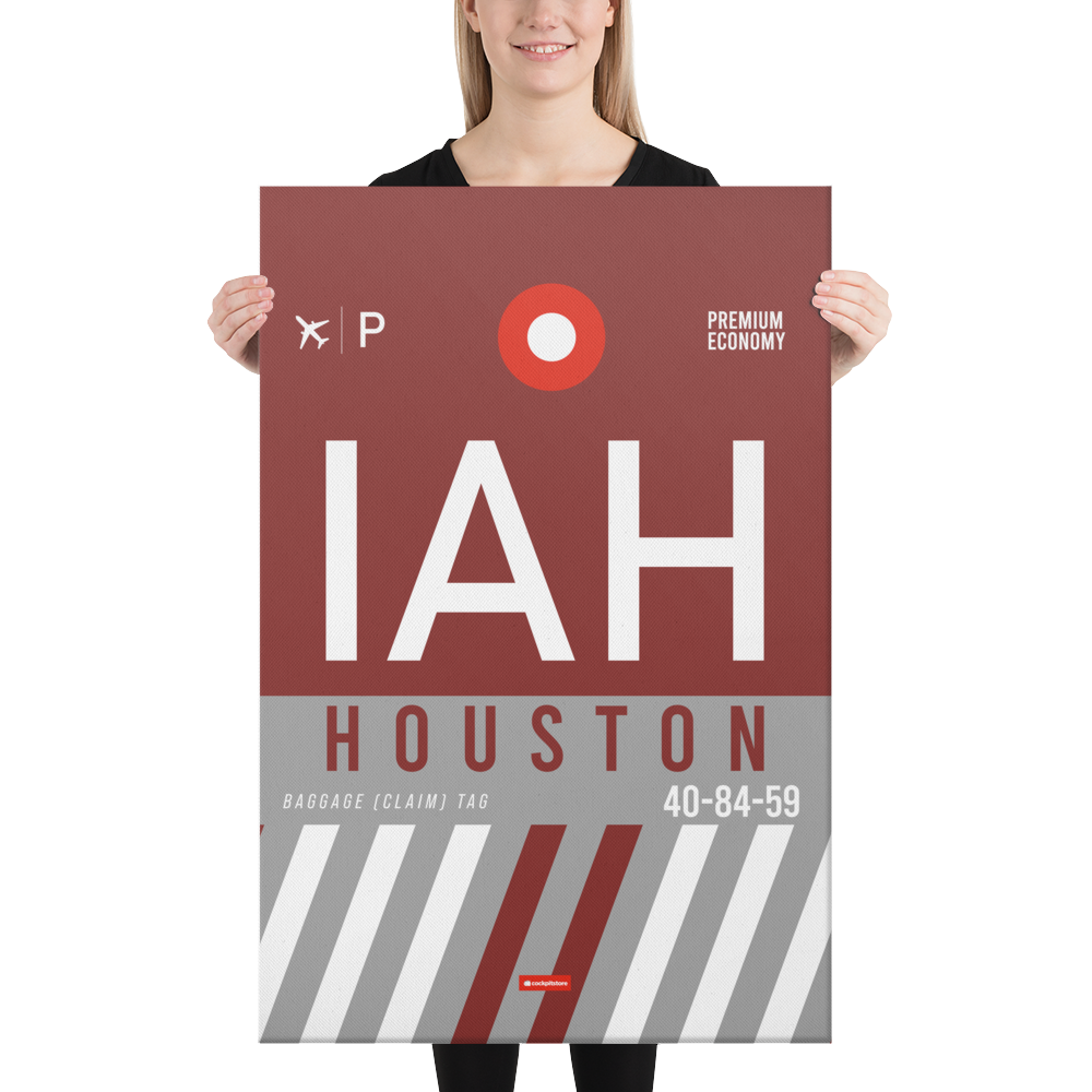 Canvas Print - IAH - Houston Airport Code – Cockpitstore