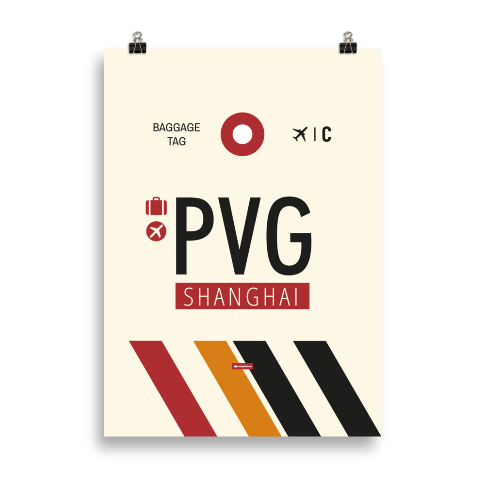 PVG - Shanghai - Pudong Premium Poster – Cockpitstore
