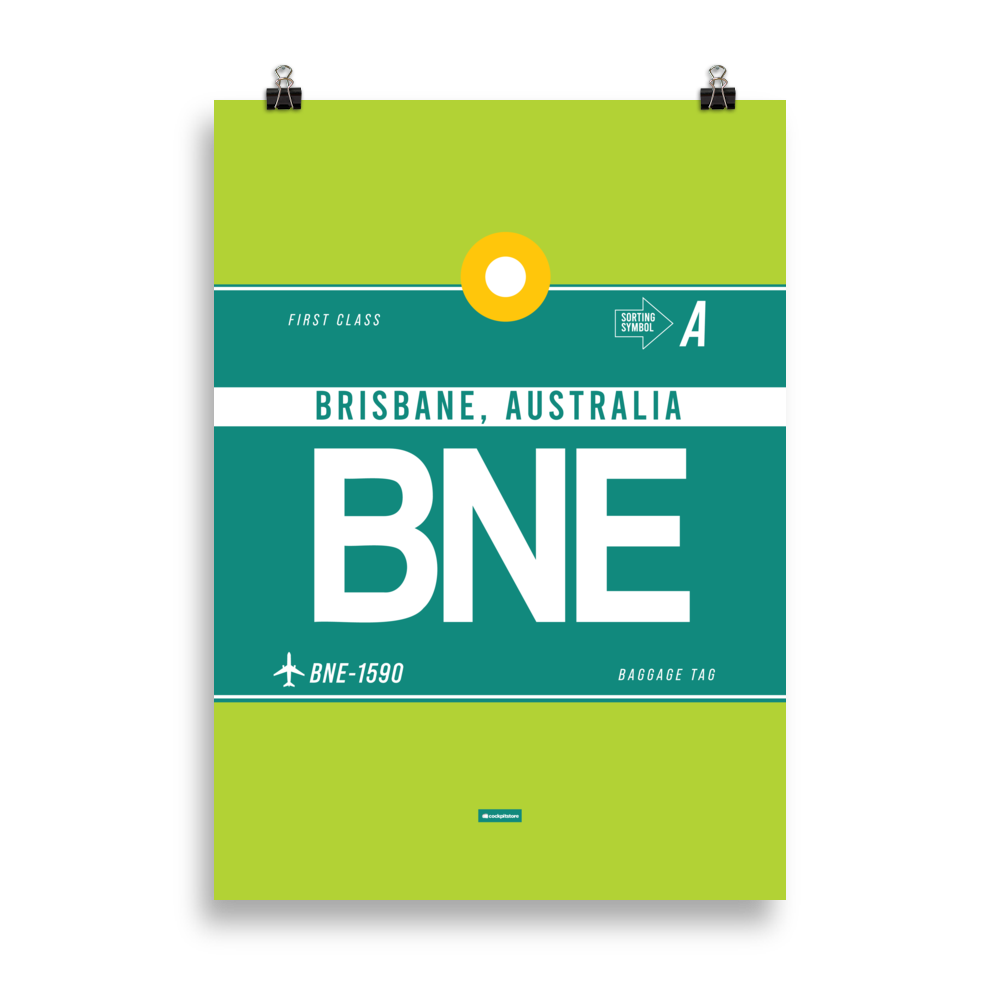 BNE - Brisbane Premium Poster – Cockpitstore