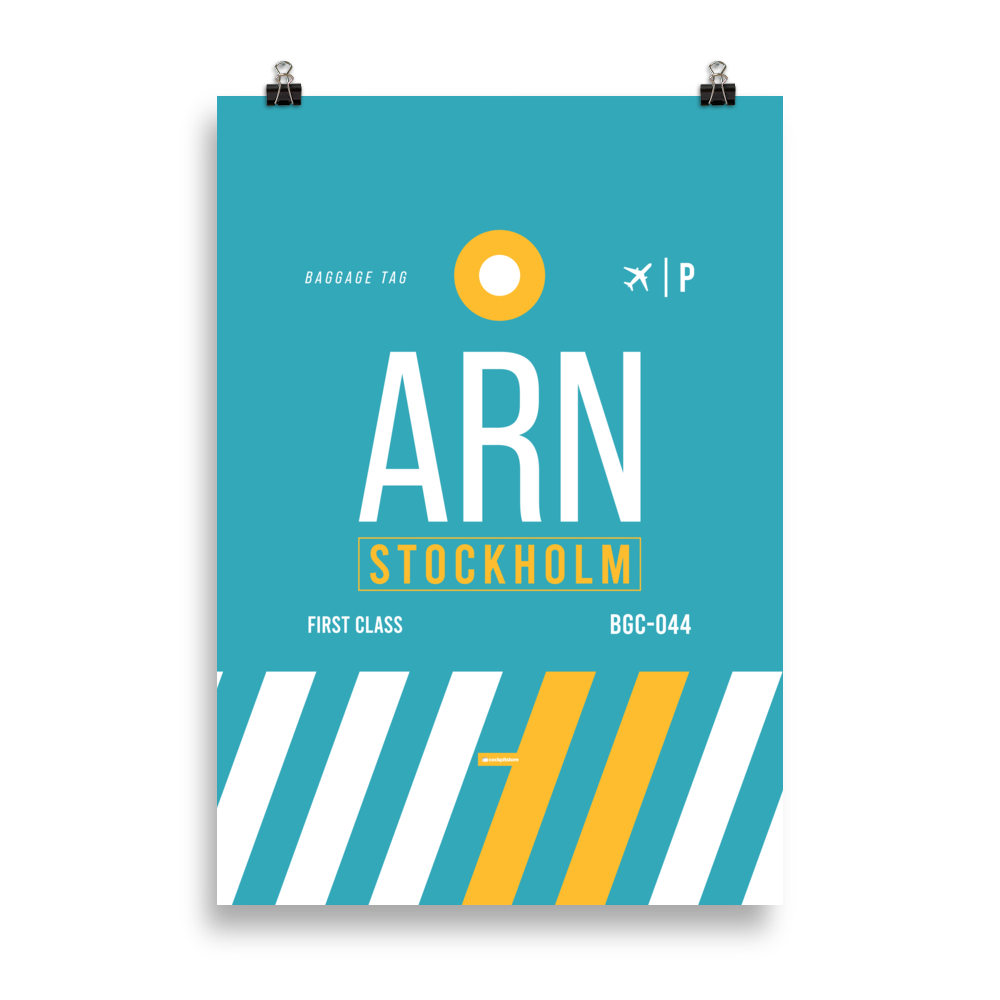 ARN - Stockholm Premium Poster – Cockpitstore