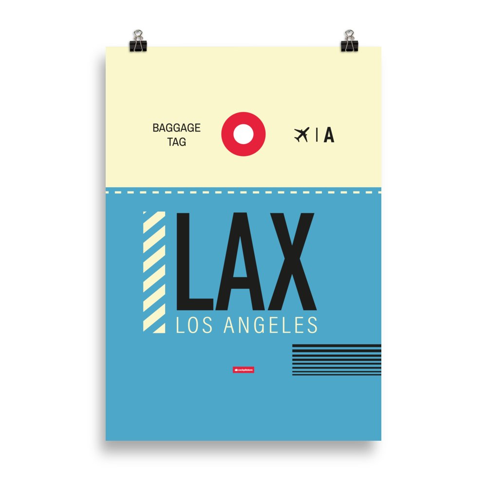 LAX - Los Angeles Premium Poster – Cockpitstore