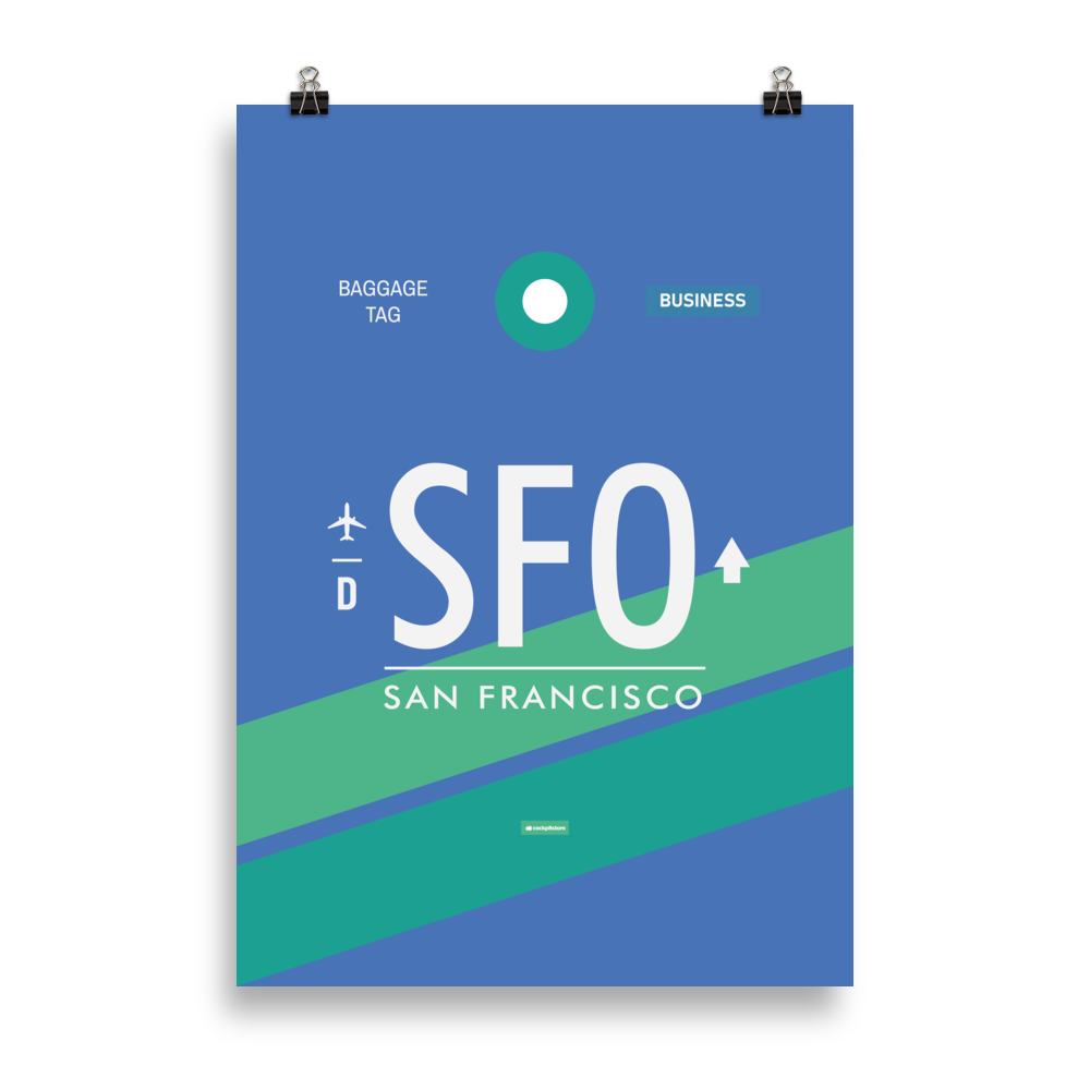 SFO - San Francisco Premium Poster – Cockpitstore