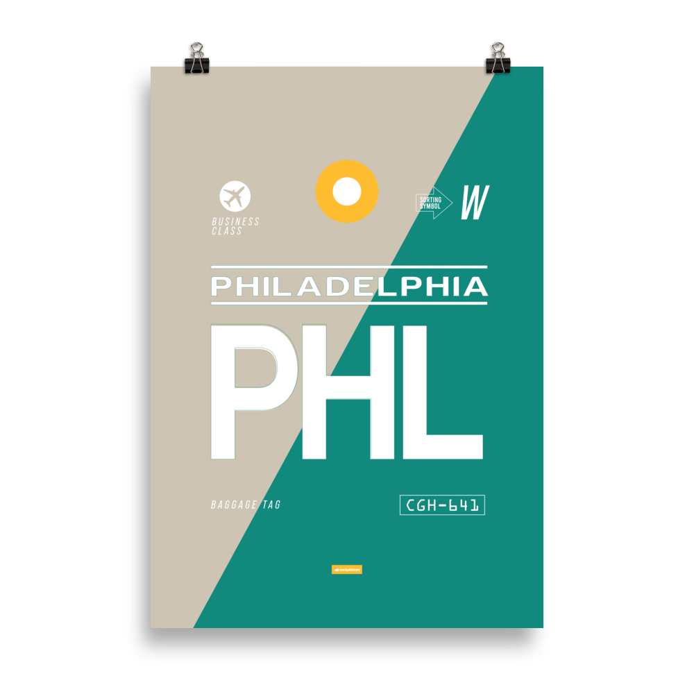 PHL - Philadelphia Premium Poster – Cockpitstore
