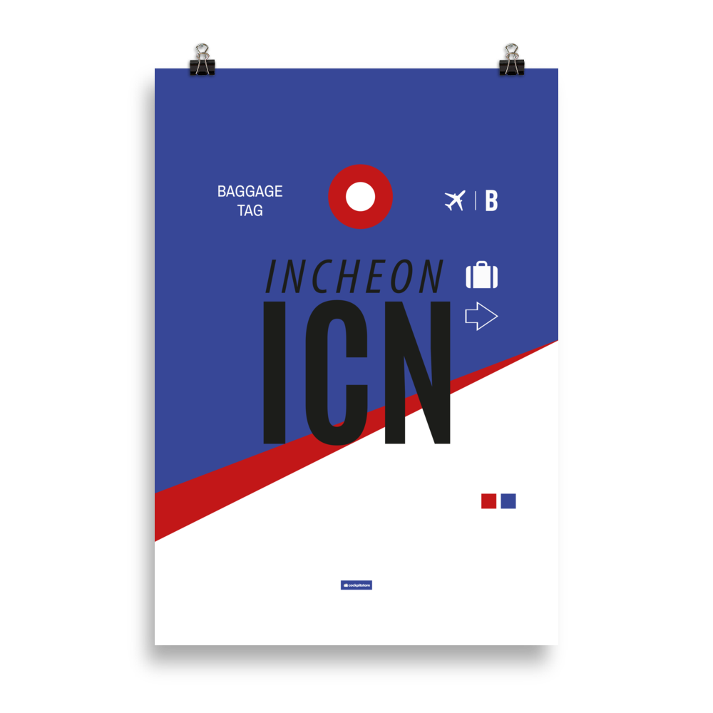 ICN - Incheon Premium Poster – Cockpitstore