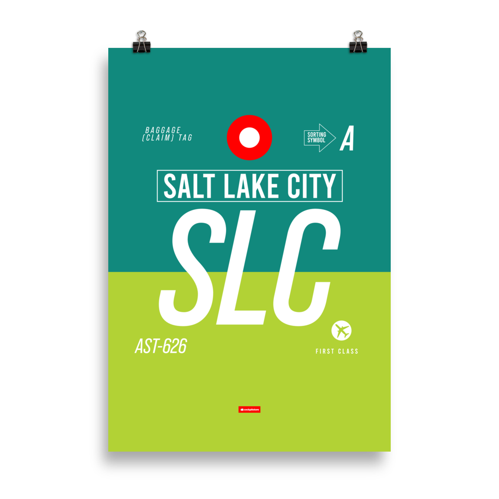 SLC - Salt Lake City Premium Poster – Cockpitstore