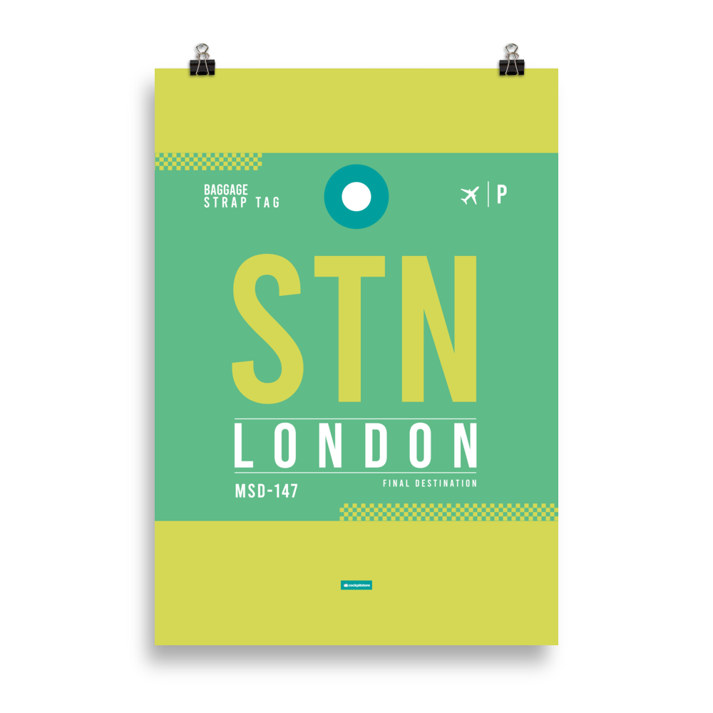 STN - London - Stansted Premium Poster – Cockpitstore