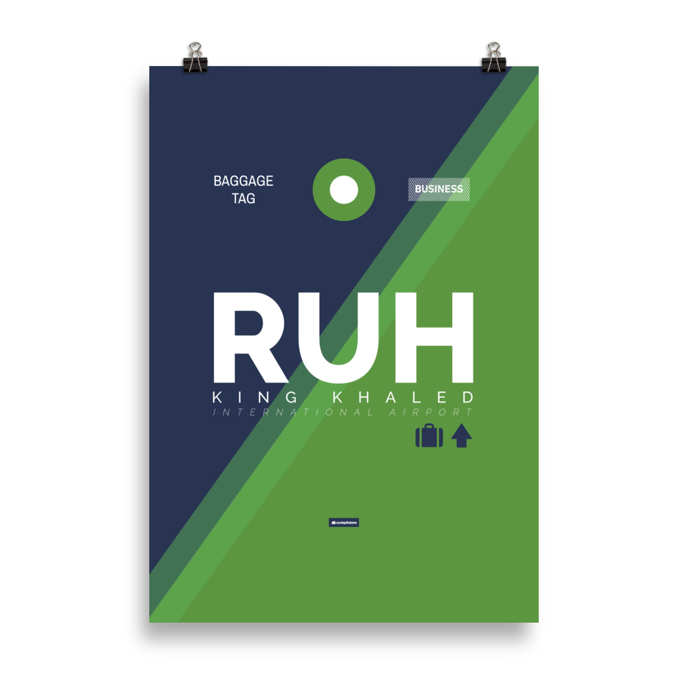 RUH - Riyadh Premium Poster – Cockpitstore